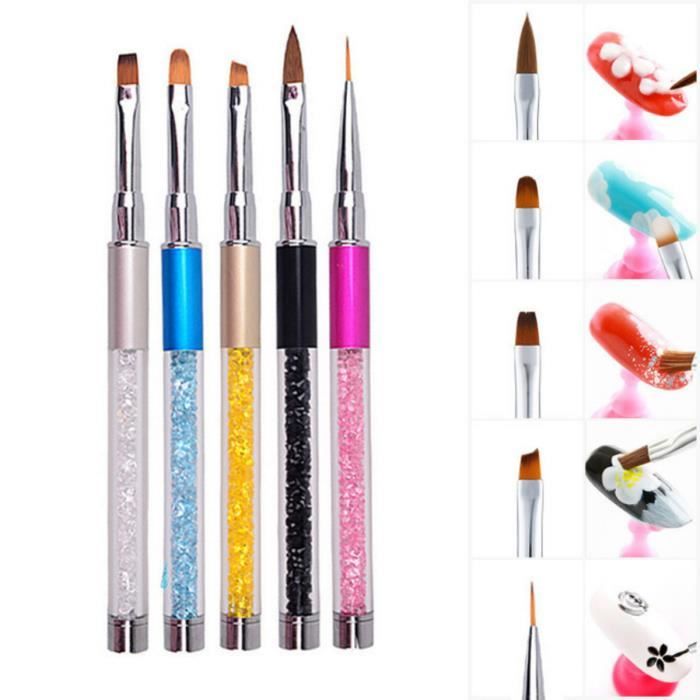 Pcs Pinceaux Ongle Gel UV Nail Art Brosses et déco d Ongles Acrylique Pinceau Nail Paiting