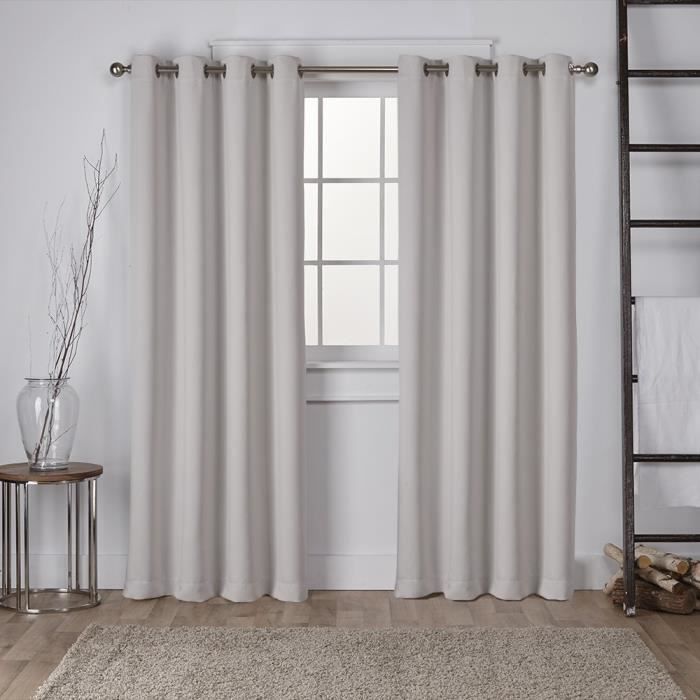 Lot De 4 Rideaux Opaques 140 X 260cm Gris Clair THE COVER PARIS