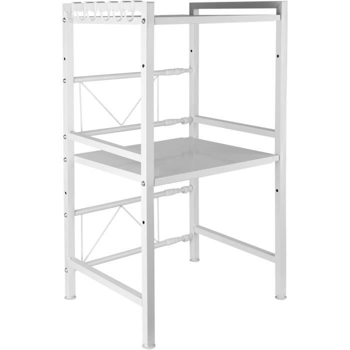 Support Extensible En Métal Four À Micro Étagère Pour Micro Ondes À 2