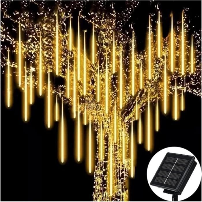 Lampes Solaires D Extérieur Solaire Led Météore Douche Pluie Lumières Vacances Guirlande