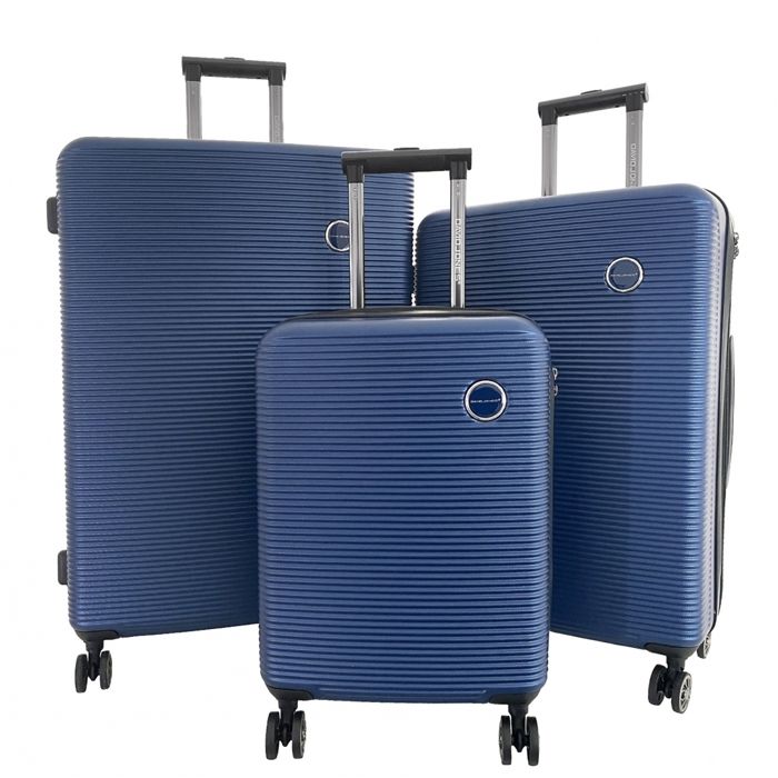 Set De 3 Valises Rigides David Jones TSA Marine BA10263 MARINE