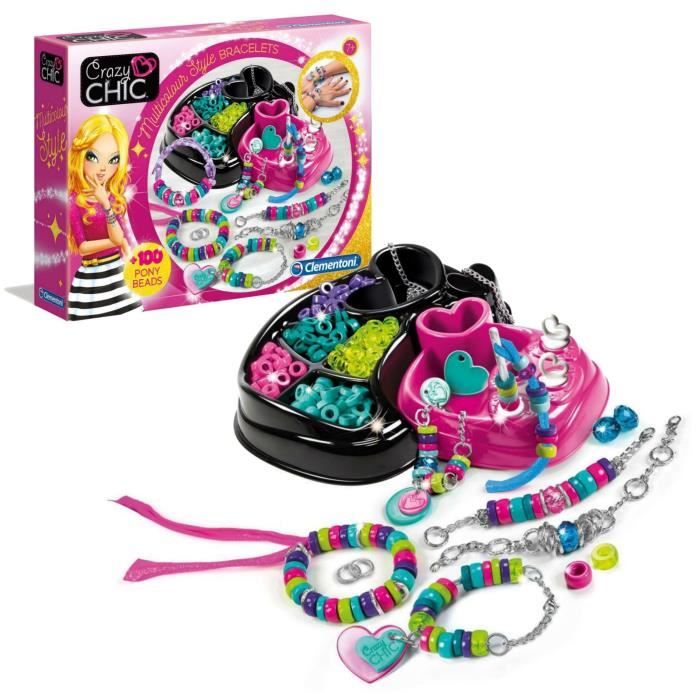 Jeu de création de bracelets Clementoni Crazy Chic Pour filles de ans et plus Plus de