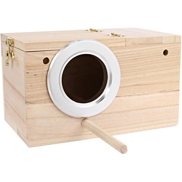 Perruche Nid Boîte Oiseaux Maison De Nidification Naturel Bois Boîte de