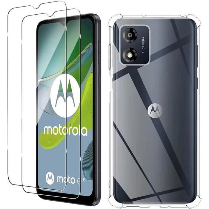 Coque pour Motorola Moto E13 2x Verres trempés Etui Housse