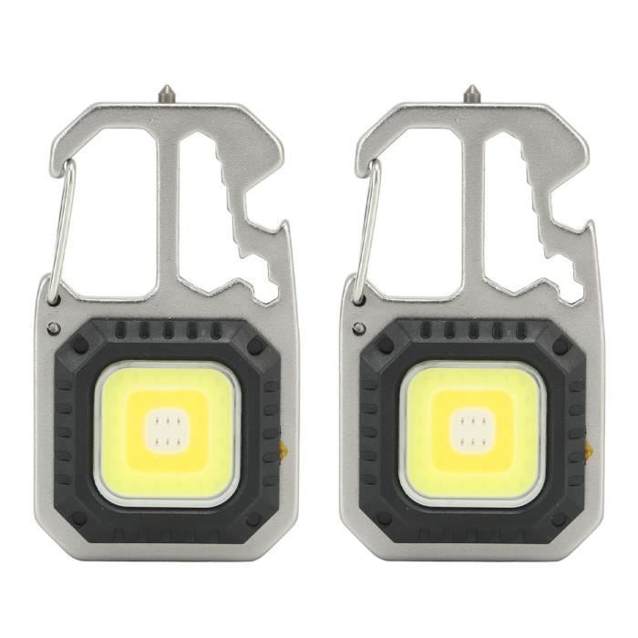 Cikonielf lampe de poche porte clés Mini Lampe de Poche COB Rechargeable par USB Multifonction