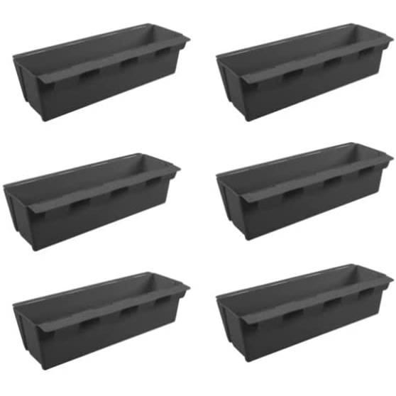 HFJKFW Lot de 6 Jardinières en Plastique pour palettes Bacs à Fleurs