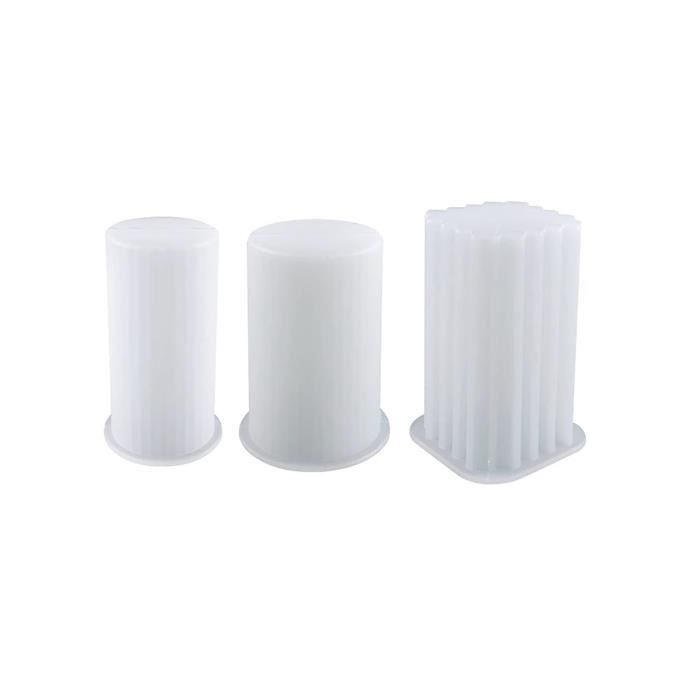 Lot de 3 Moules à Bougies Moules en Silicone Moules à Bougies