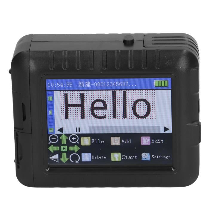 EJ life Imprimante à jet d encre portable Imprimante Portative Portative D imprimante à Jet D