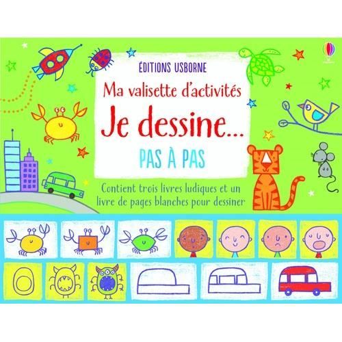 Ma valisette d activités Je dessine pas à pas Contient trois livres ludiques et un livre de