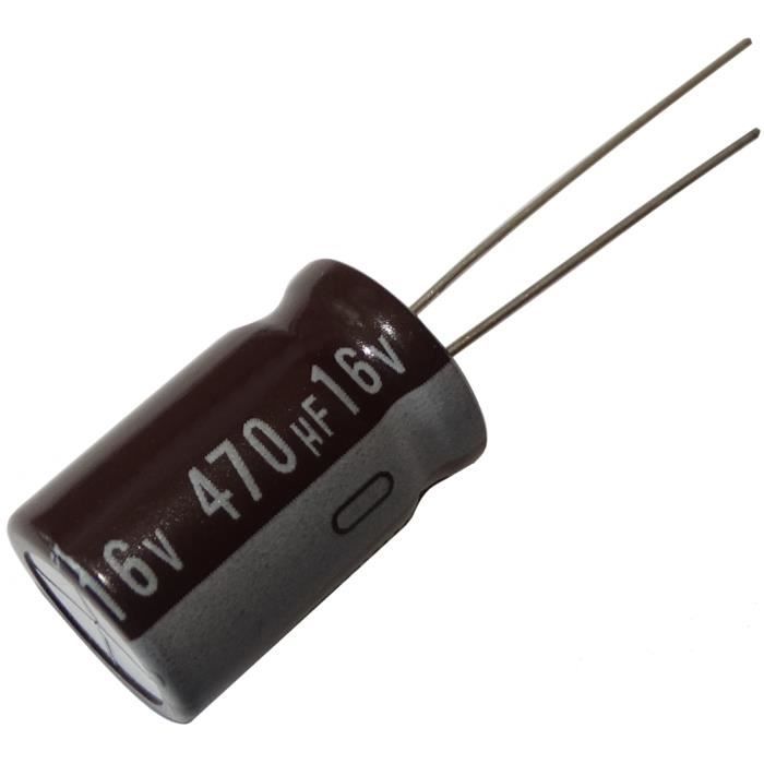 Aerzetix C13082 5x Condensateur électrolytique chimique 470µF 20