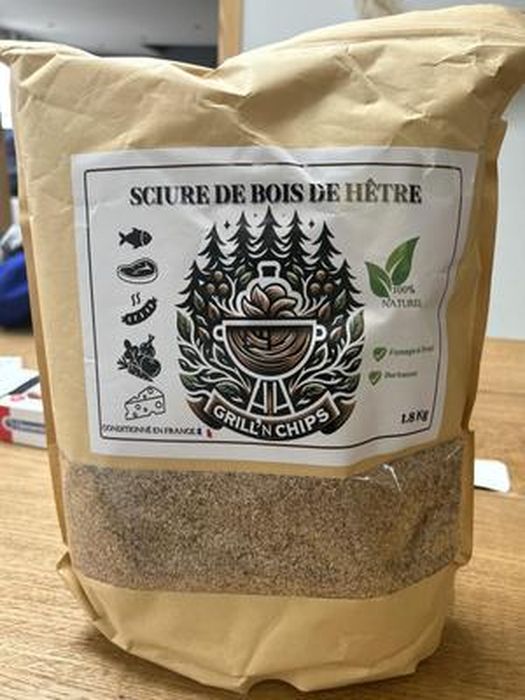 Sciure de bois de Hêtre 1.8Kg pour Fumoir à viande et poisson - adaptée ...