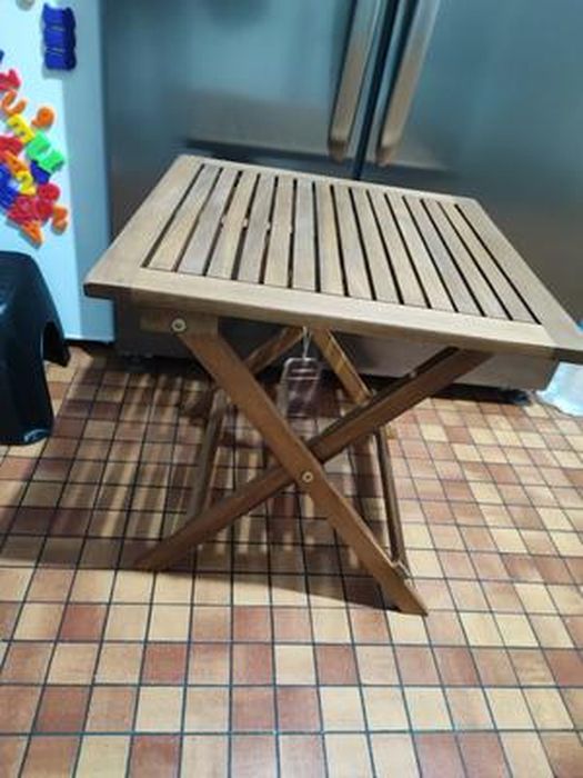 Table basse pliante en bois - Tables jardin d'appoint - 46x46cm brun ...