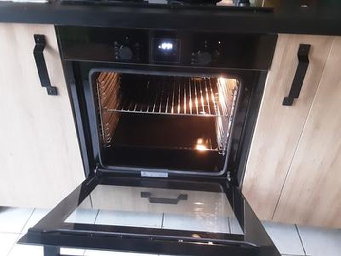 Four encastrable catalyse - chaleur pulsée - CONTINENTAL EDISON - F80CBIX - Noir et inox - L59,5 ...