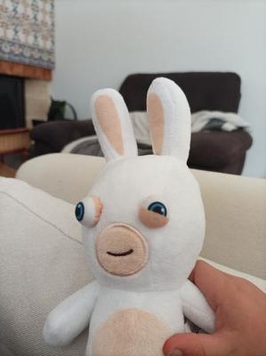 Peluche lapin cretin yeux bleu 20 cm - Cdiscount Jeux - Jouets