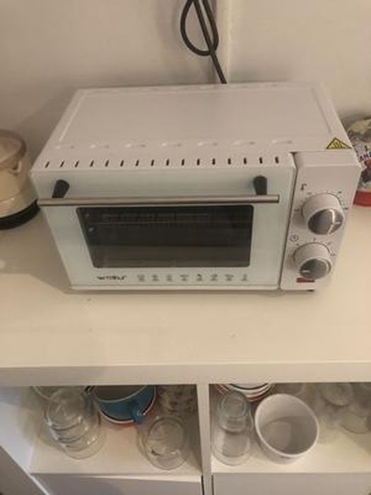 Mini Four Électrique 10L - WOLTU - Blanc - 650W - Chauffage, décongélation, cuisson, rôtissage ...