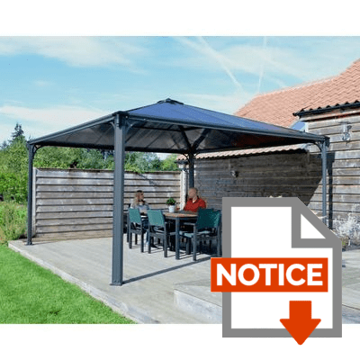 Tonnelle autoportante Palermo 4300 - 18,4 m² - Aluminium et ...
