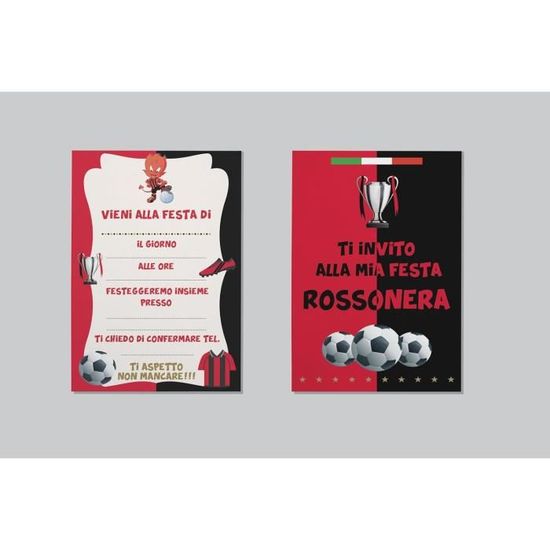 Invitations Fête Anniversaire Football 20 cartes Premium 350 gr pour ...