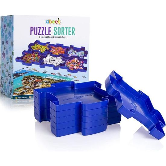 Trieur de puzzle - 6 plateaux empilables et reliables - Rangement ...