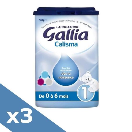 [LOT DE 3] GALLIA Calisma Lait en poudre 1er age 900g - Achat / Vente ...