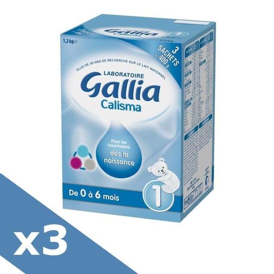 [LOT DE 3] GALLIA Calisma Lait en poudre 1er age bag in box 1,2kg ...