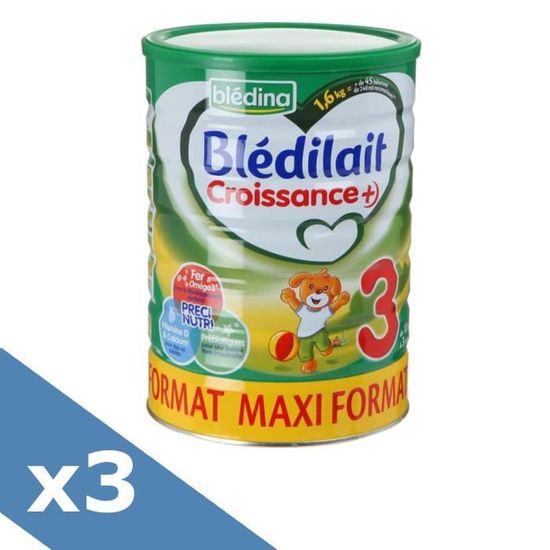 [LOT DE 3] BLEDILAIT Lait en poudre croissance 3e age 1,6kg - Achat ...