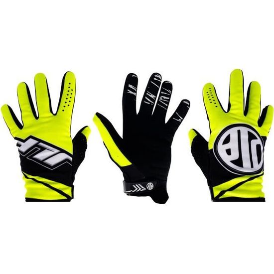 GANTS ENFANT MOTO CROSS QUAD VTT BMX JAUNE FLUO TAILLE ENFANT VIP JLP ...
