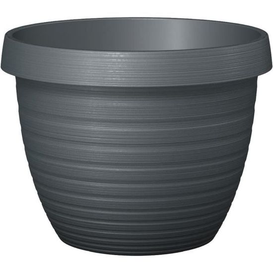 Country Star Pot De Fleurs En Plastique Gris Métallisé 40 Cm De ...