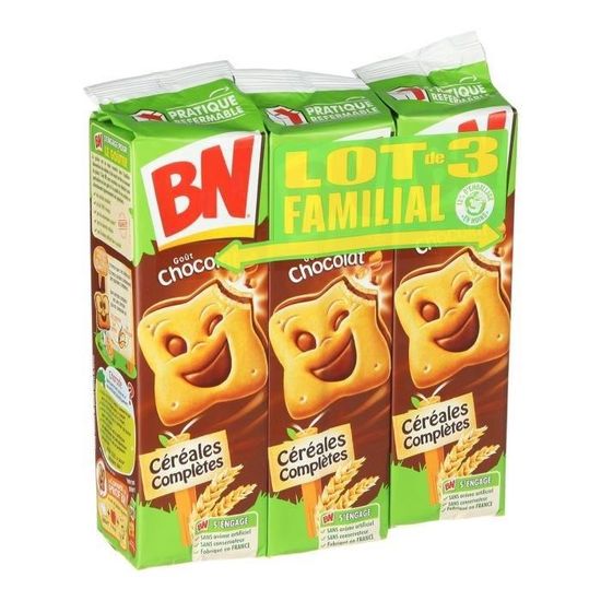BN Goûter Fourré Chocolat 3x295g - Cdiscount Au quotidien
