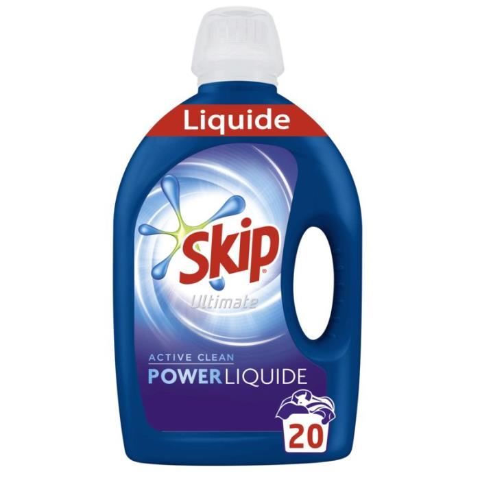 SKIP Lessive liquide Ultimate Active Clean - 20 lavages - 1 L ...