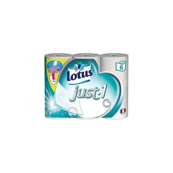 LOTUS 6 Rouleaux Papiers Toilette Just 1 Sensitive - Cdiscount Au quotidien