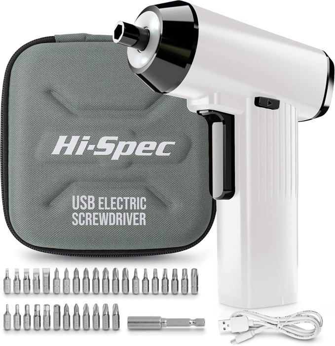 Hi-Spec Élégant Visseuse Devisseuse Sans Fil 3.6V, Mini Visseuse ...