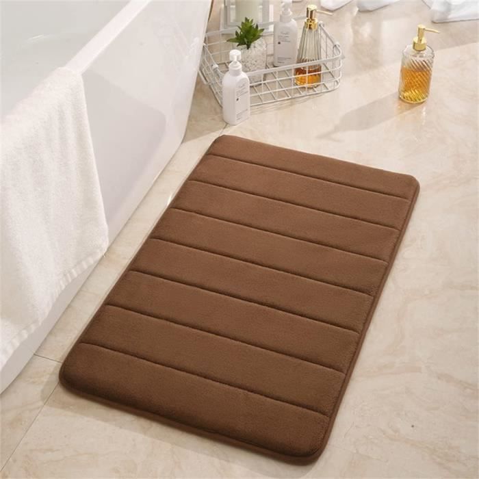 Hiseng Tapis De Bain En Mémoire Mousse, Tapis De Salle De Bains ...