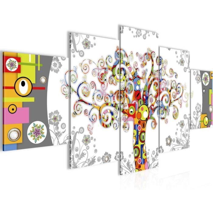 Tableau Gustav Klimt Tree Of Life 200 X 100 Cm 5 Parties Xxl Decoration ...