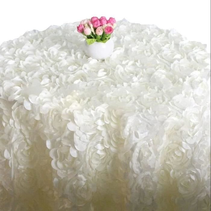 Nappe ronde avec rosace – Pour événements de mariage, fêtes, table à ...