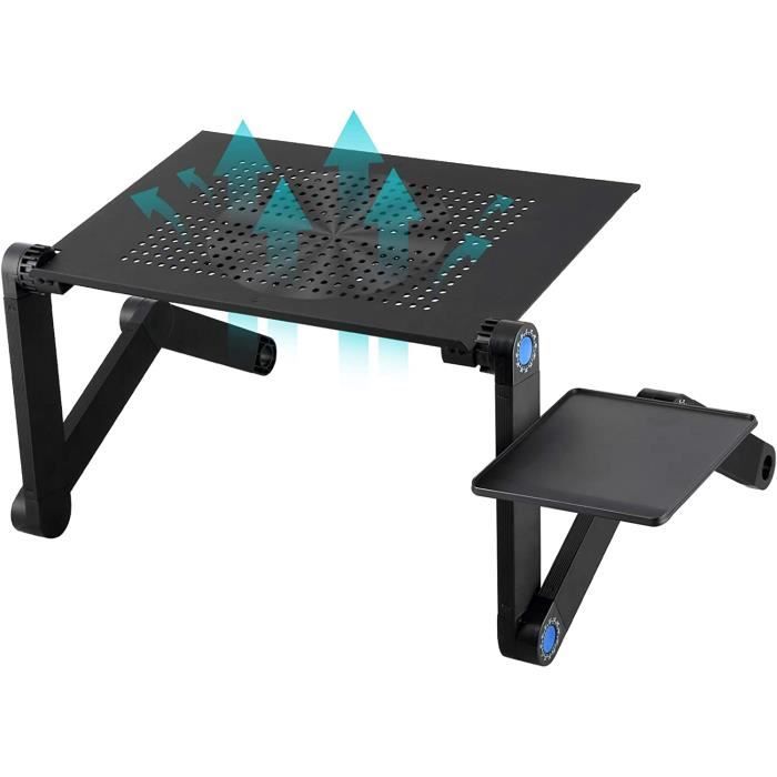 LI-Table de Lit Pliable, Bureau d'ordinateur Portable Pliable en ...