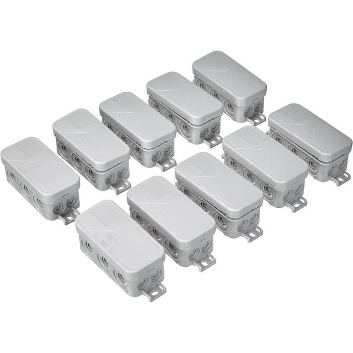 Boîte de raccordement - Gris IP55 Mini 25 10 Stück Verbindungsdose gris ...