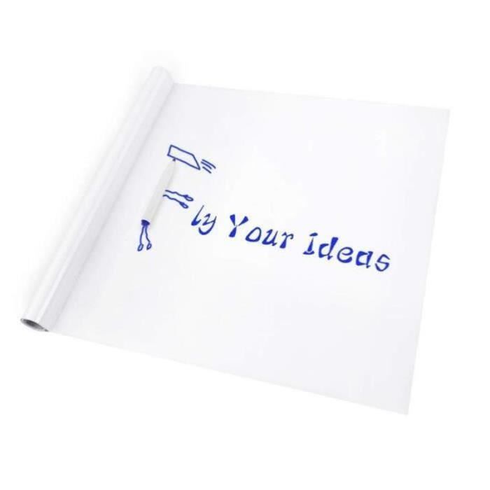TABLEAU - TOILE Grand Tableau Blanc Adhésif Ardoise Effaçable Sticker ...