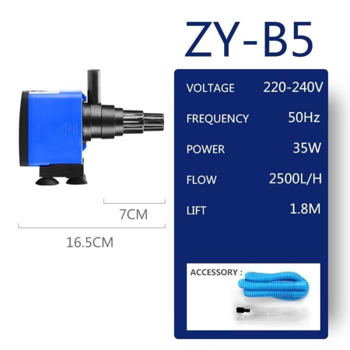 Aquarium,Pompe à eau avec filtre pour Aquarium 8-15-20-25-35W,système de circulation d'eau ...