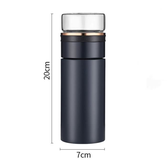 Gourde,Bouteille Thermos avec filtre de séparation de thé, infuseur, Thermos, tasse sous vide ...
