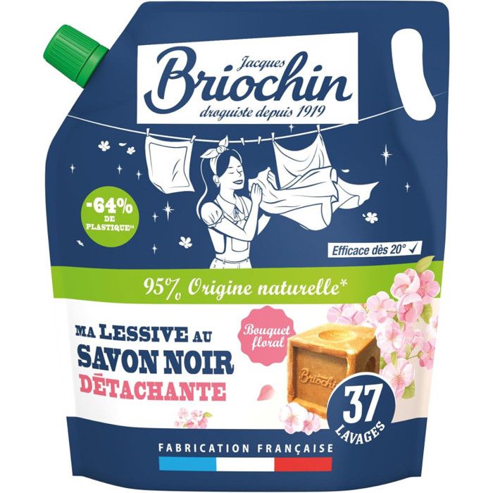 Recharge - Lessive - Détachante - Savon noir - Naturel - Sachet 1,7L ...