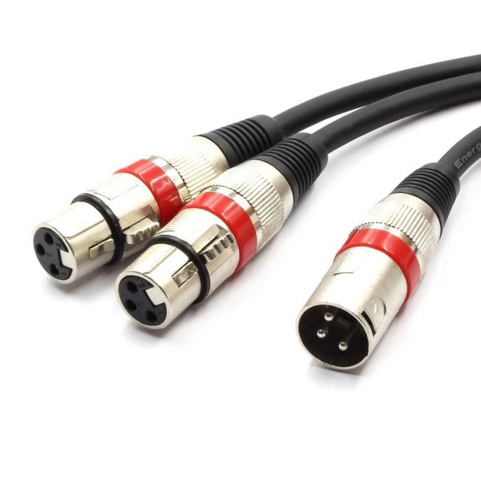 1.5Ft Balanced Microphone Patch Y Cable Cords - Xlr Male To Dual Xlr ...