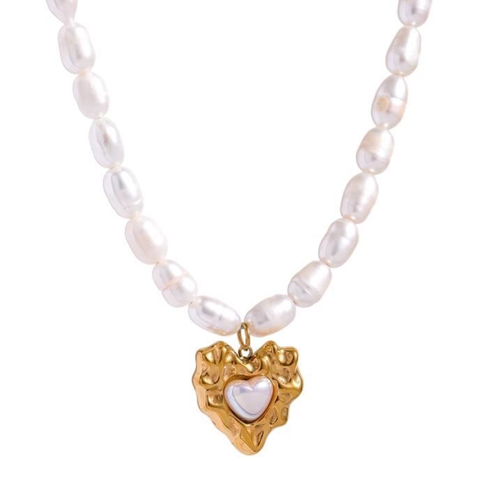 Chaine De Cou Vendue Seule IQ96U Coeur Pendentif Collier Collier ...