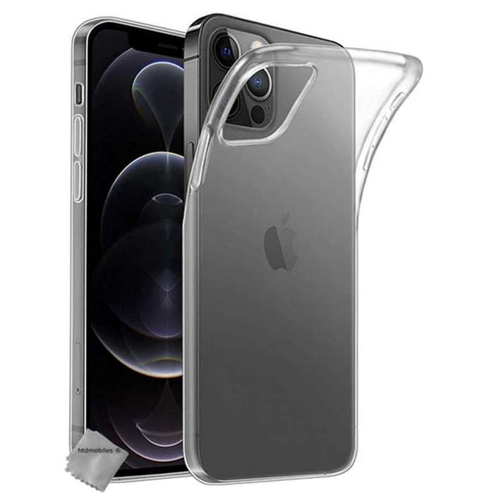 Coque silicone gel fine pour Apple iPhone 12 Pro Max + film ecran - TPU ...