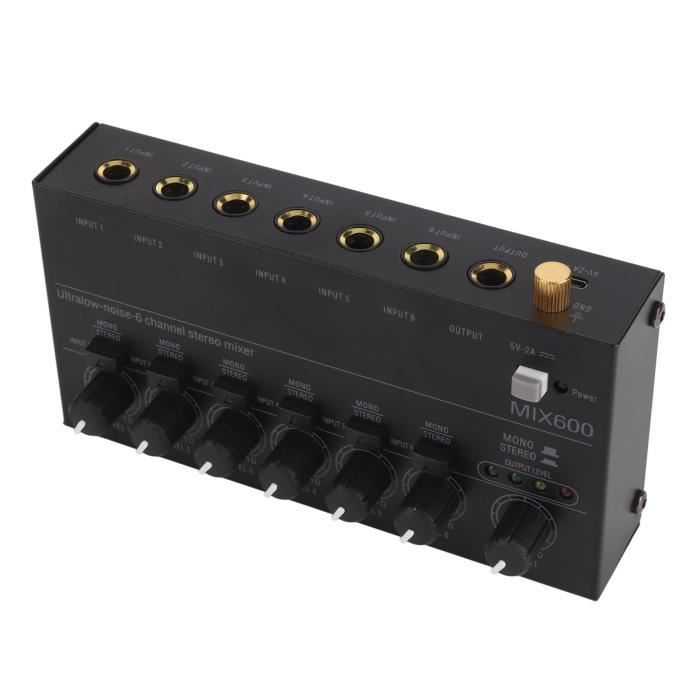 Keenso Mélangeur Ultra Compact Métal Faible Bruit 6 Canaux Mixer Stereo ...