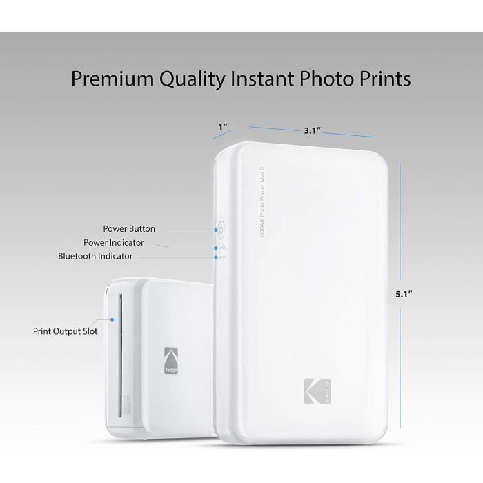 KODAK PM 220 Mini Imprimante Photo Printer,WIFI,Compatible avec iOS et ...
