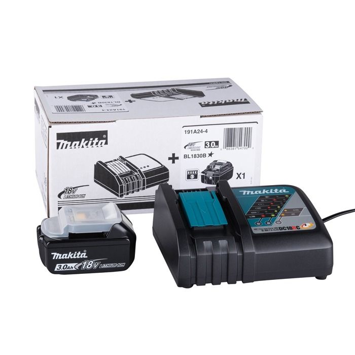 Kit chargeur et batterie 18V 3Ah - MAKITA - BL1830B - Chargeur rapide - Indicateur de charge ...