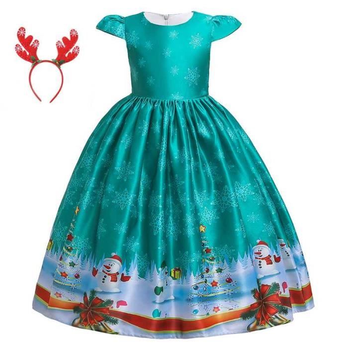 Robe De Soirée Noël Fille Enfant Robe De Princesse Noël Costumes
