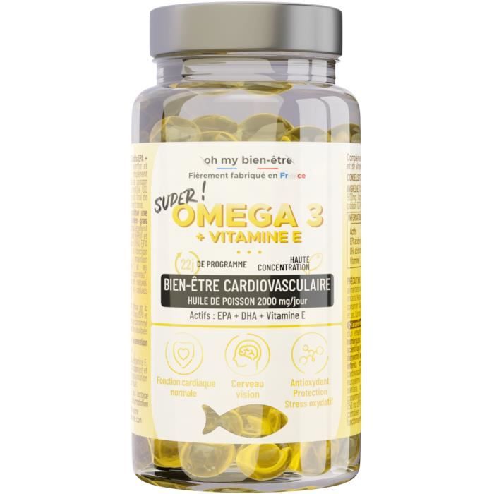 Omega 3+ - Huile de Poisson Pure - Vitamine E - Nutriments essentielles ...