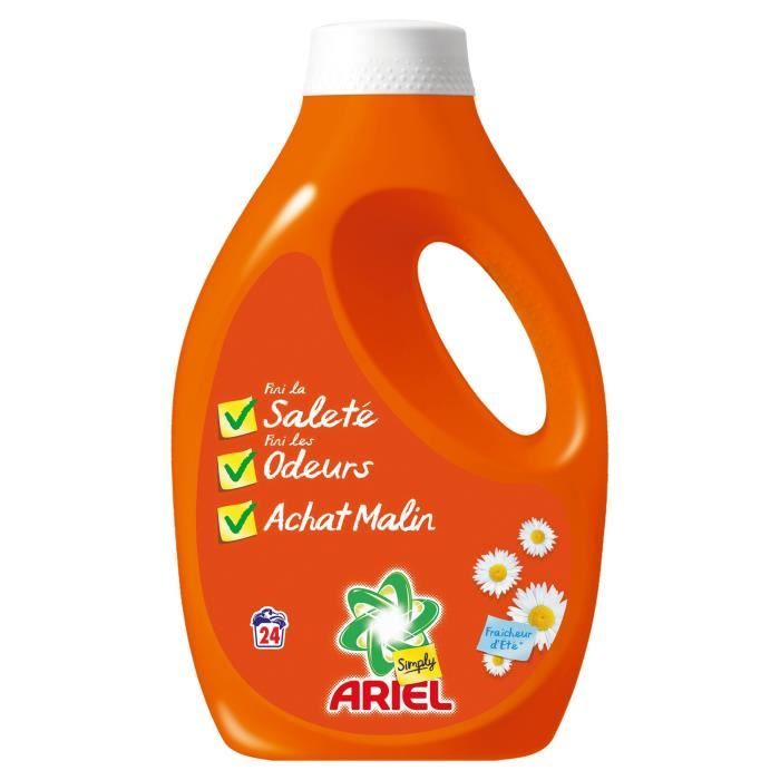 ARIEL Simply Lessive liquide Fraîcheur x24 1,75L - Cdiscount Au quotidien