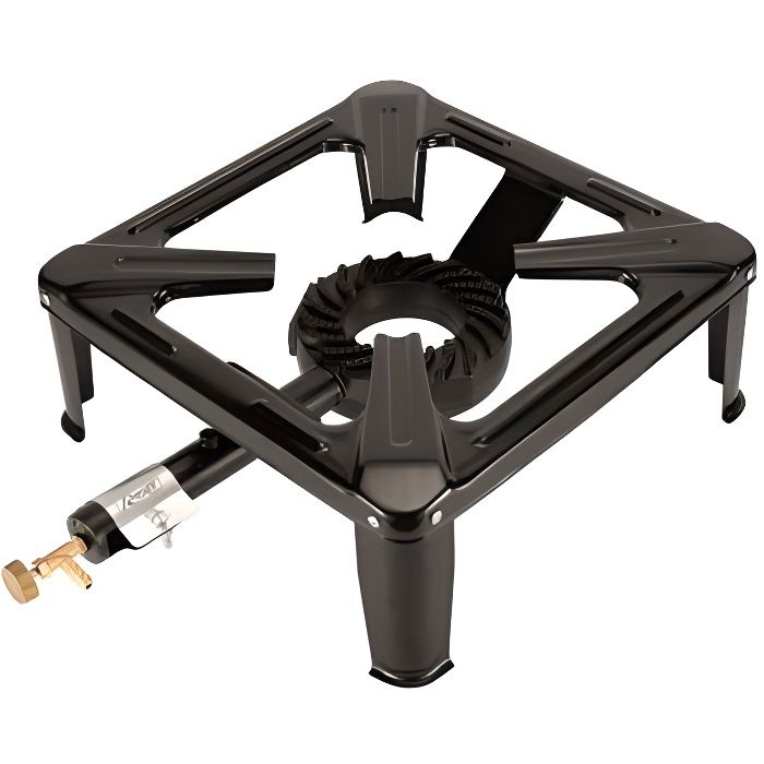 Réchaud gaz - RIBILAND - 4 pieds acier, brûleur fonte - 8000 W - Butane ...